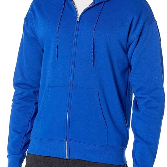 Hanes | Jackets & Coats | Hanes Royal Blue Zip Up Oversized Hoodie ...